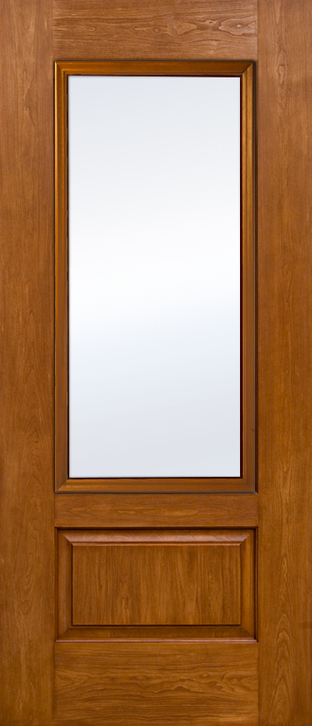 Architectural™ Collection Fiberglass Exterior Doors: 3/4 View 1-Panel ...