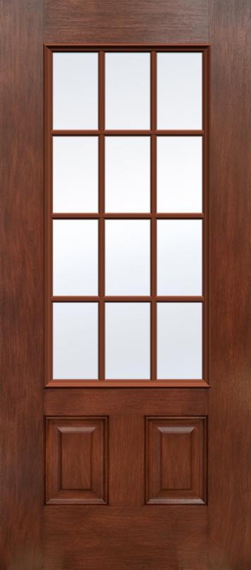 Architectural™ Collection Fiberglass Exterior Doors: 3/4 View 2-Panel ...