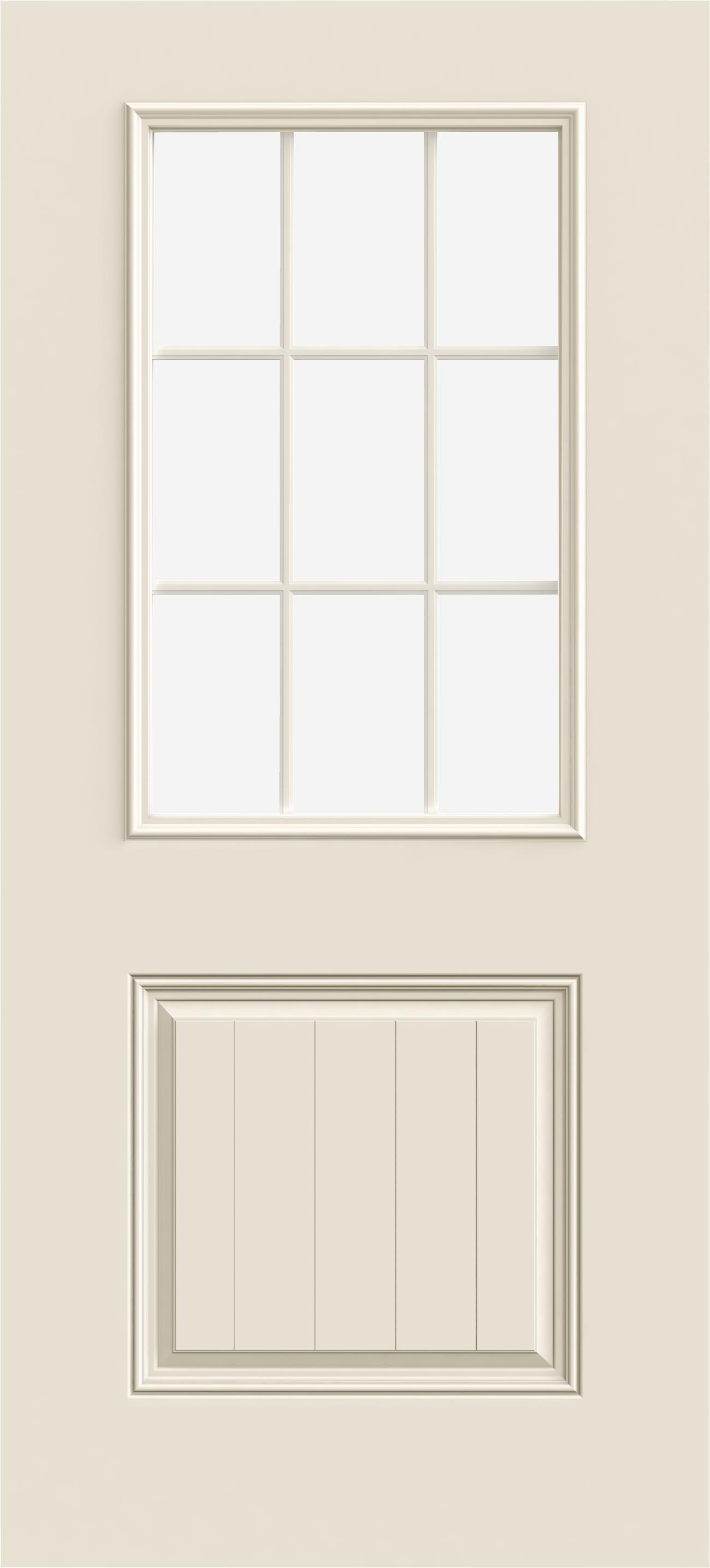Smooth-Pro™ Fiberglass Exterior Doors: 1/2 View 9-Light 1-Panel Plank ...