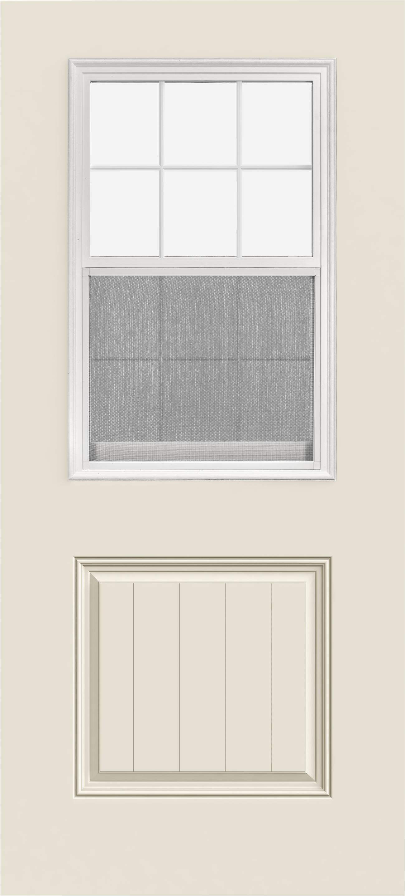 Smooth Pro™ Fiberglass Exterior Doors 12 View Vent 12 Light 1 Panel Plank Reliable And