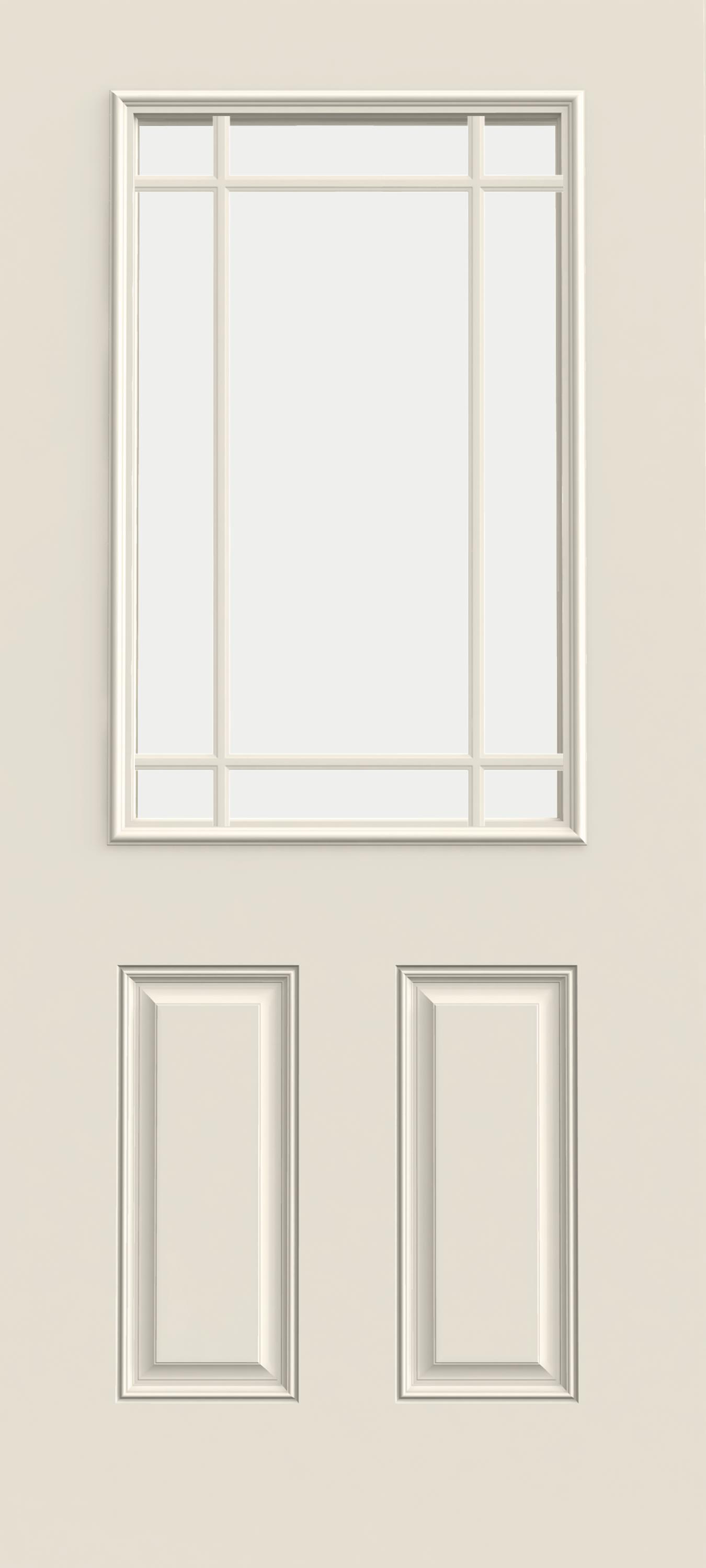 Steel Exterior Doors: 1/2 View Prairie Light 2-Panel | Reliable and ...