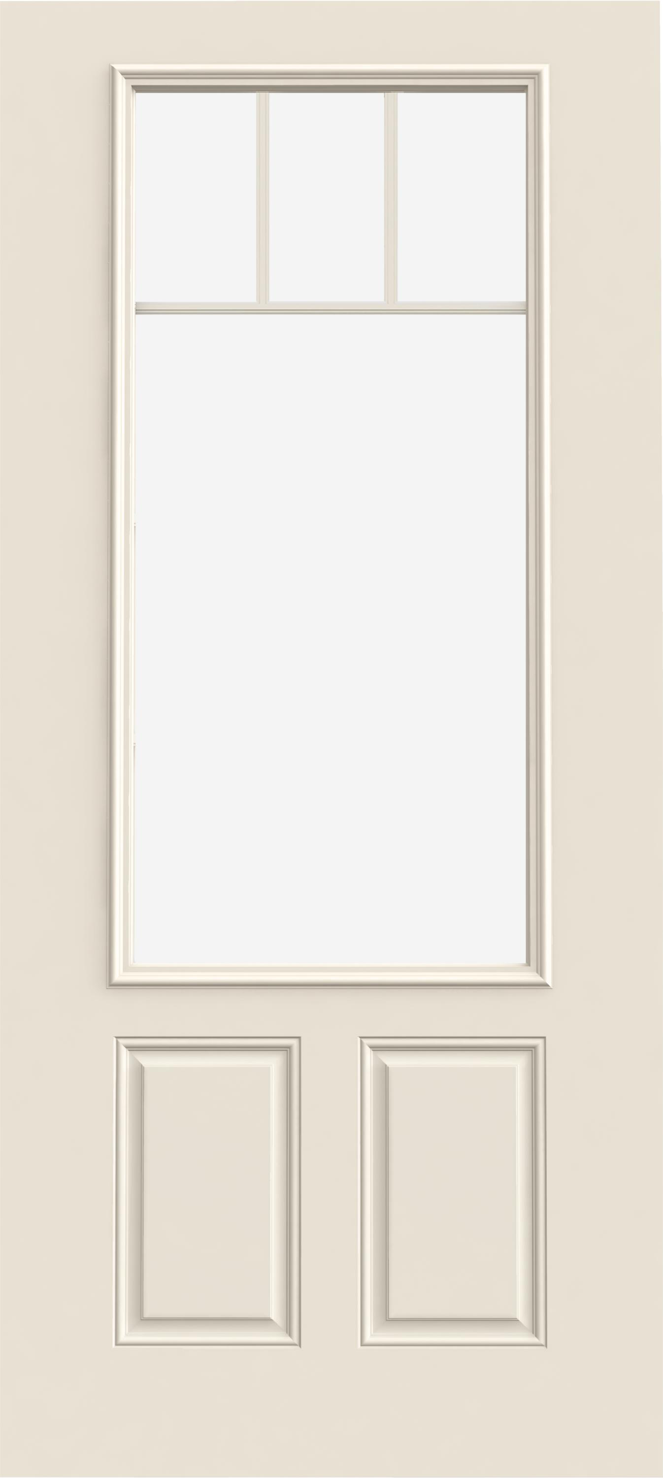 Steel Exterior Doors: 3/4 View 4-Light Top Down 2-Panel | Reliable and Energy Efficient Doors ...